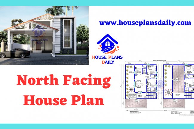 North Facing House Plan and Elevation | 2 bhk House Plan - House ... North Facing House Plan and Elevation | 2 bhk House Plan - House ...