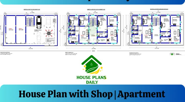 House Plan with Shop | Apartment Plan | House Estimation - House ...